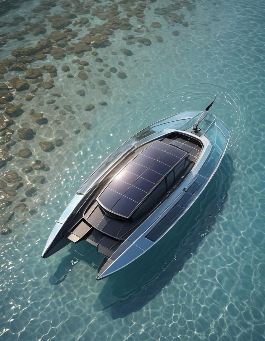 Solar-powered boat - AI Generated Artwork - NightCafe Creator