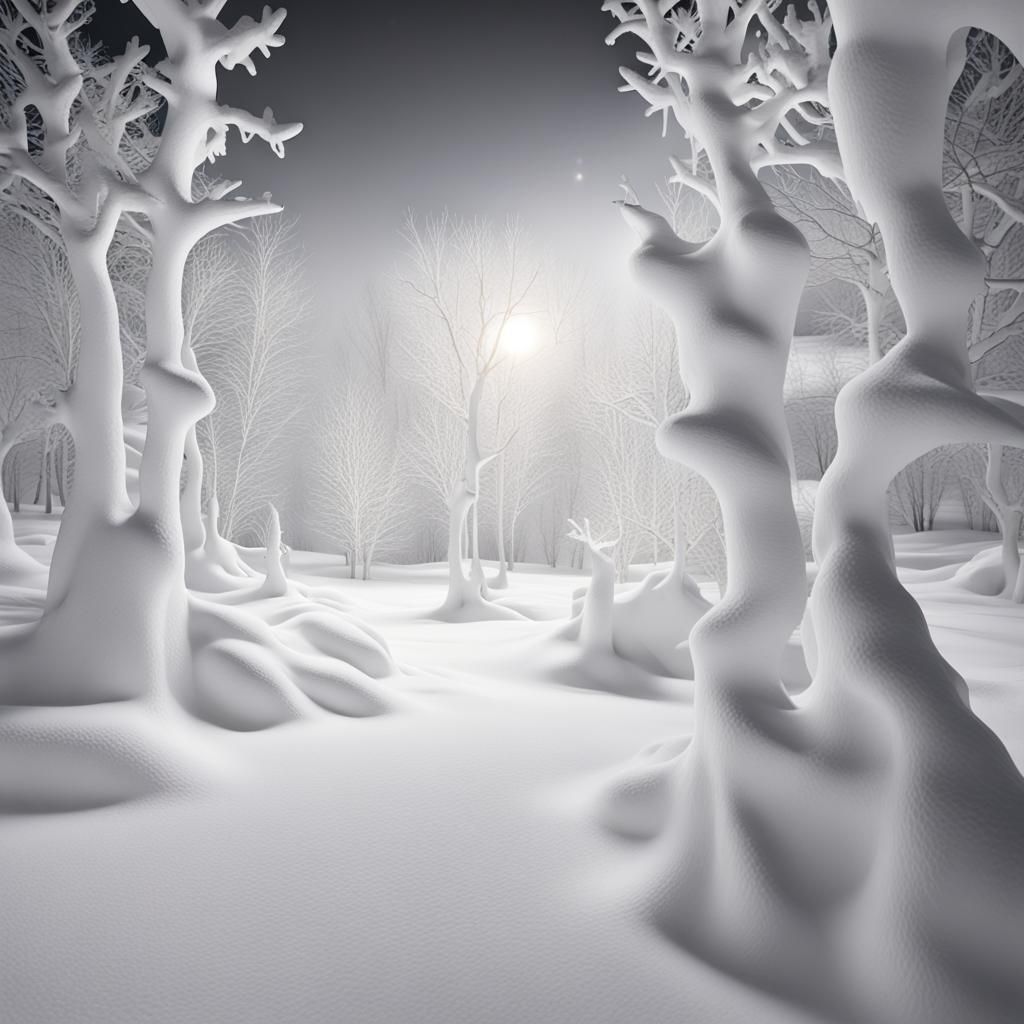 trippy snowscape - AI Generated Artwork - NightCafe Creator