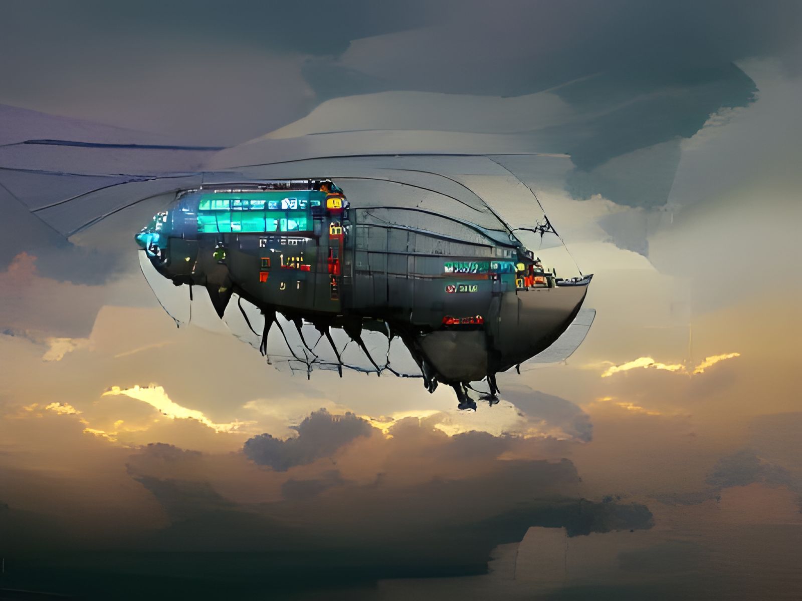 Cyberpunk Airship - Cyberpunk Airship