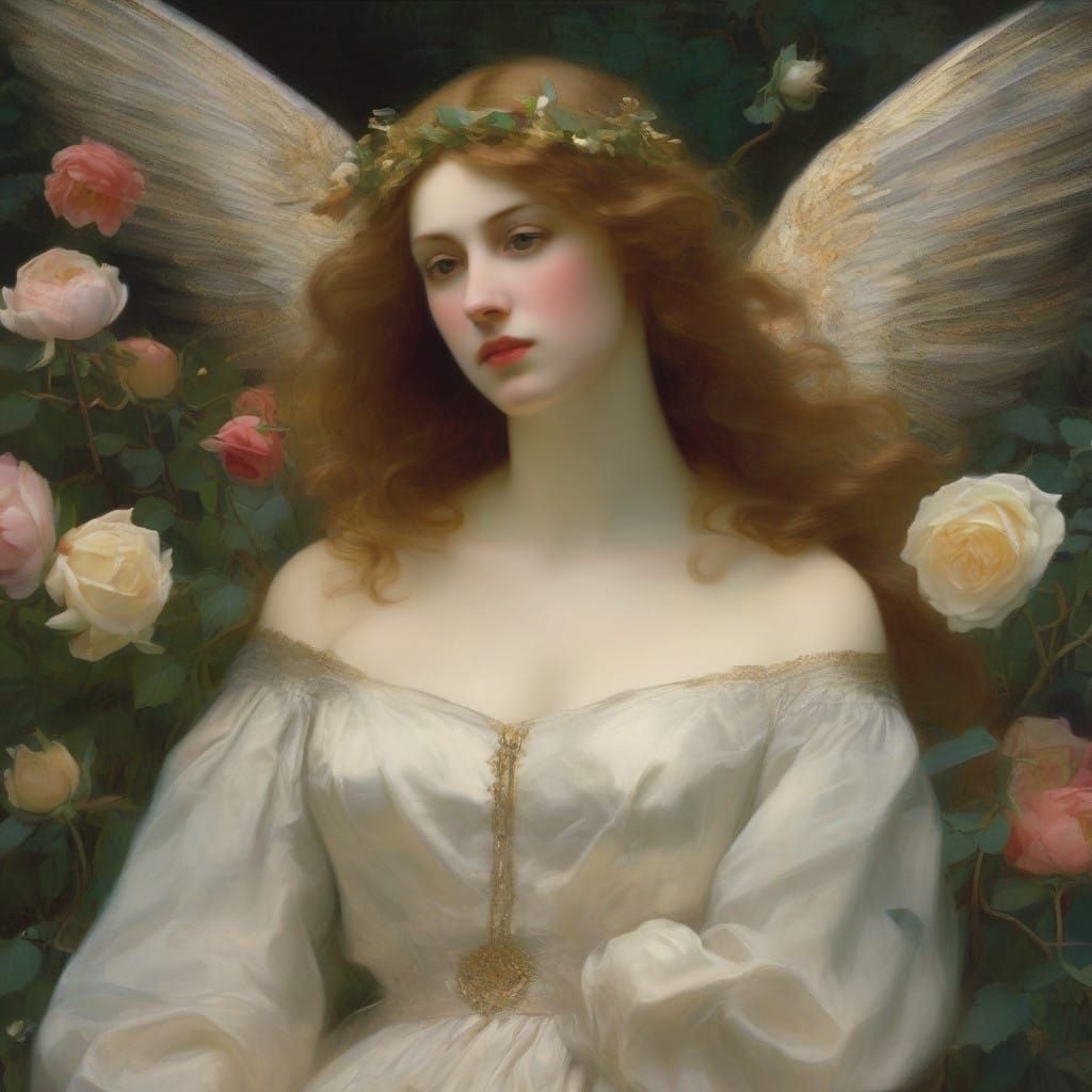 an angel reaching up to heaven - Serene Angel Reaches for He...