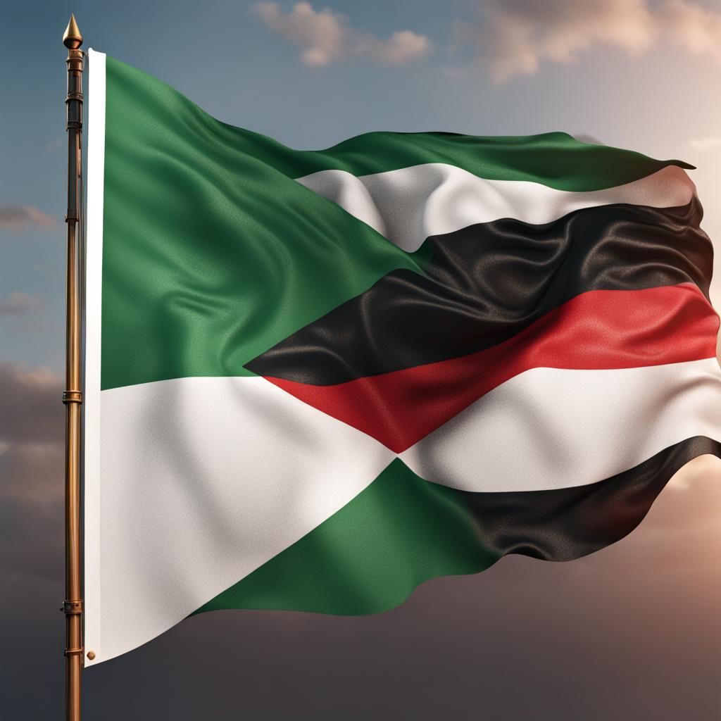 Hyper Realistic Decorated Palestine Flag - AI Generated Artwork ...