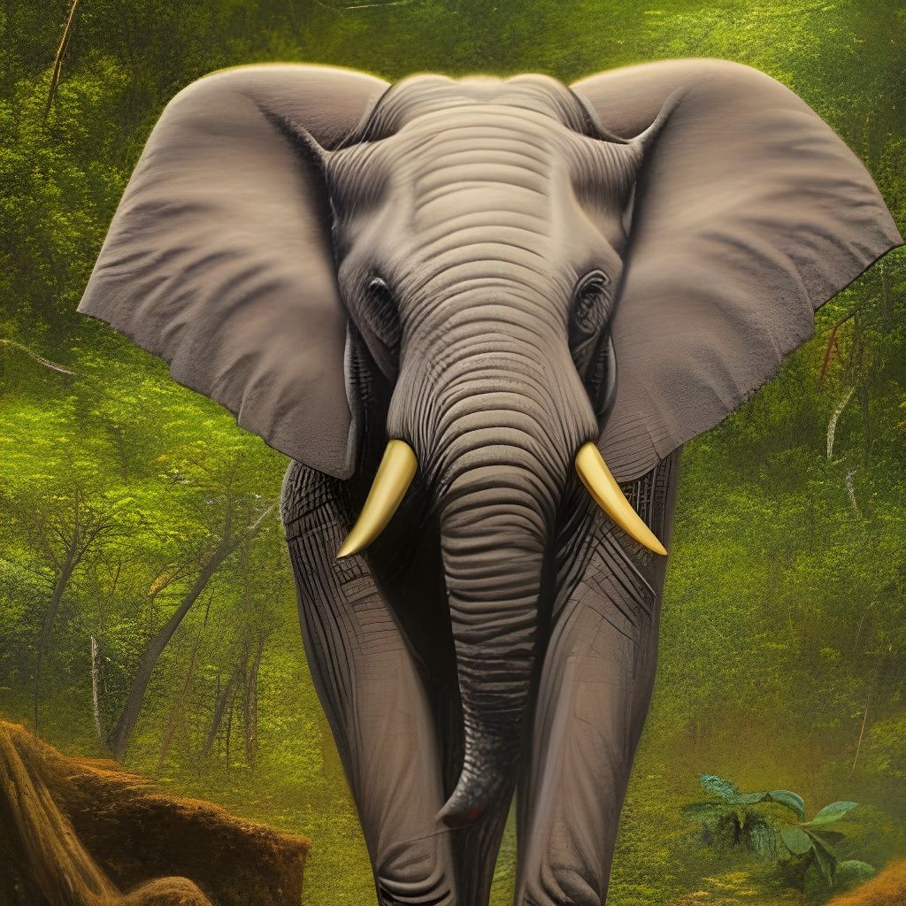 Elephant Portrait! - AI Generated Artwork - NightCafe Creator