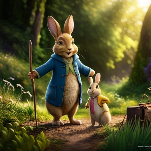 mopsy flopsy cottontail and peter rabbit - AI Generated Artwork ...