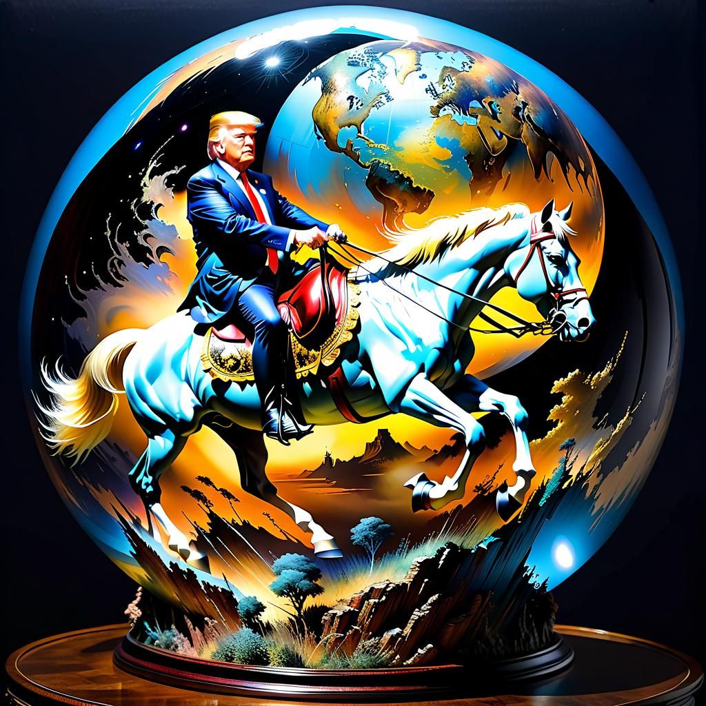 Donald Trump's Megalomaniac Fantasy 🔮🌎🐴 - AI Generated Artwork ...