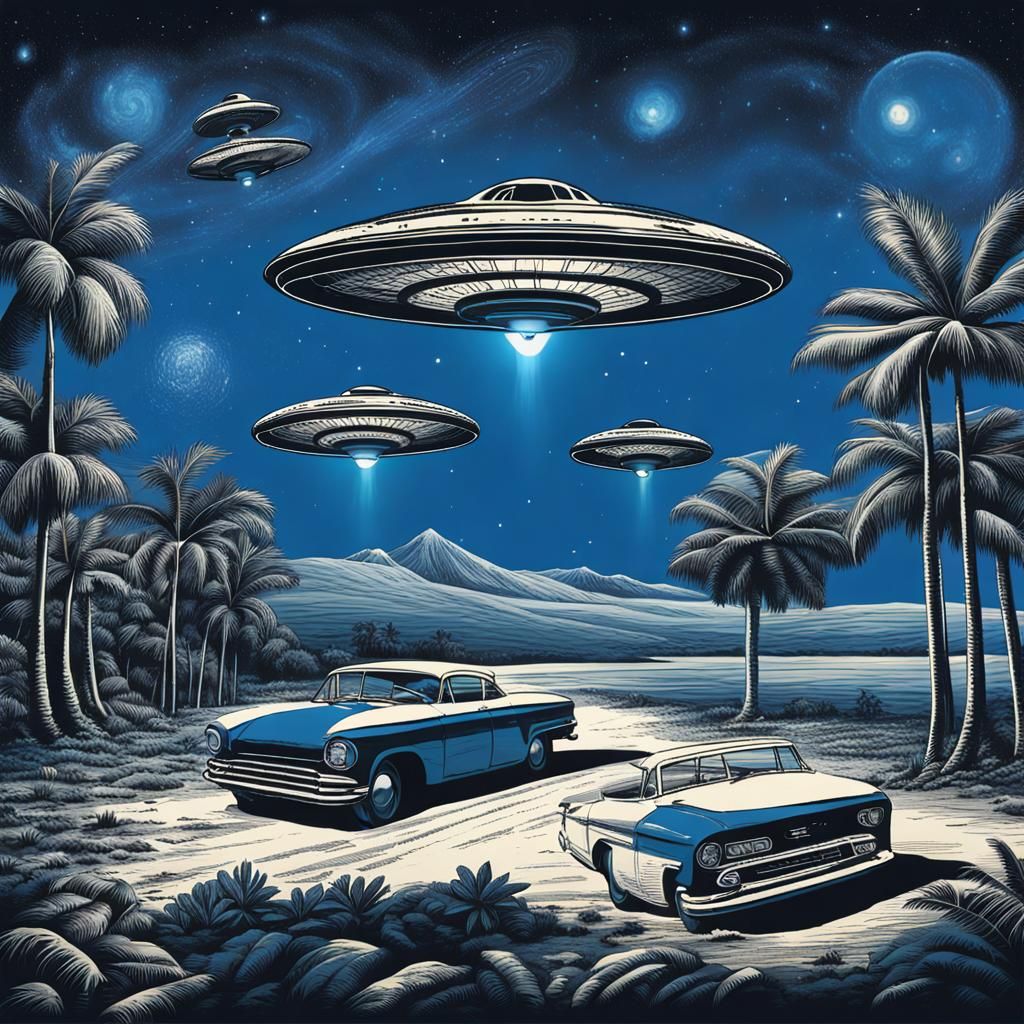 secret UFO project, the Kona Blue program - AI Generated Artwork ...
