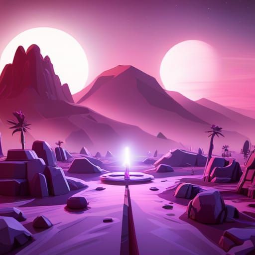 Alien village - AI Generated Artwork - NightCafe Creator