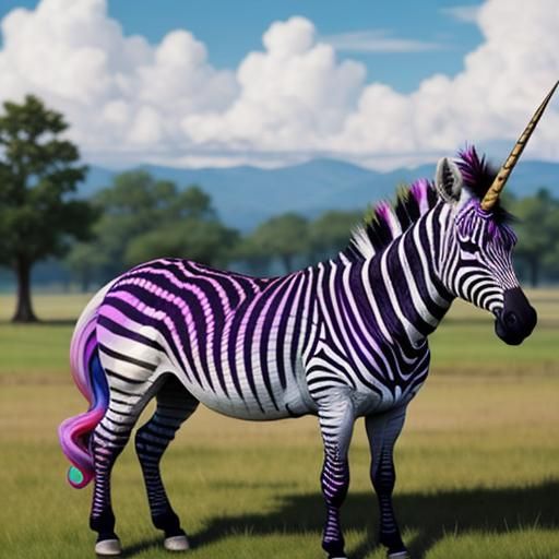 unicorn zebra - AI Generated Artwork - NightCafe Creator