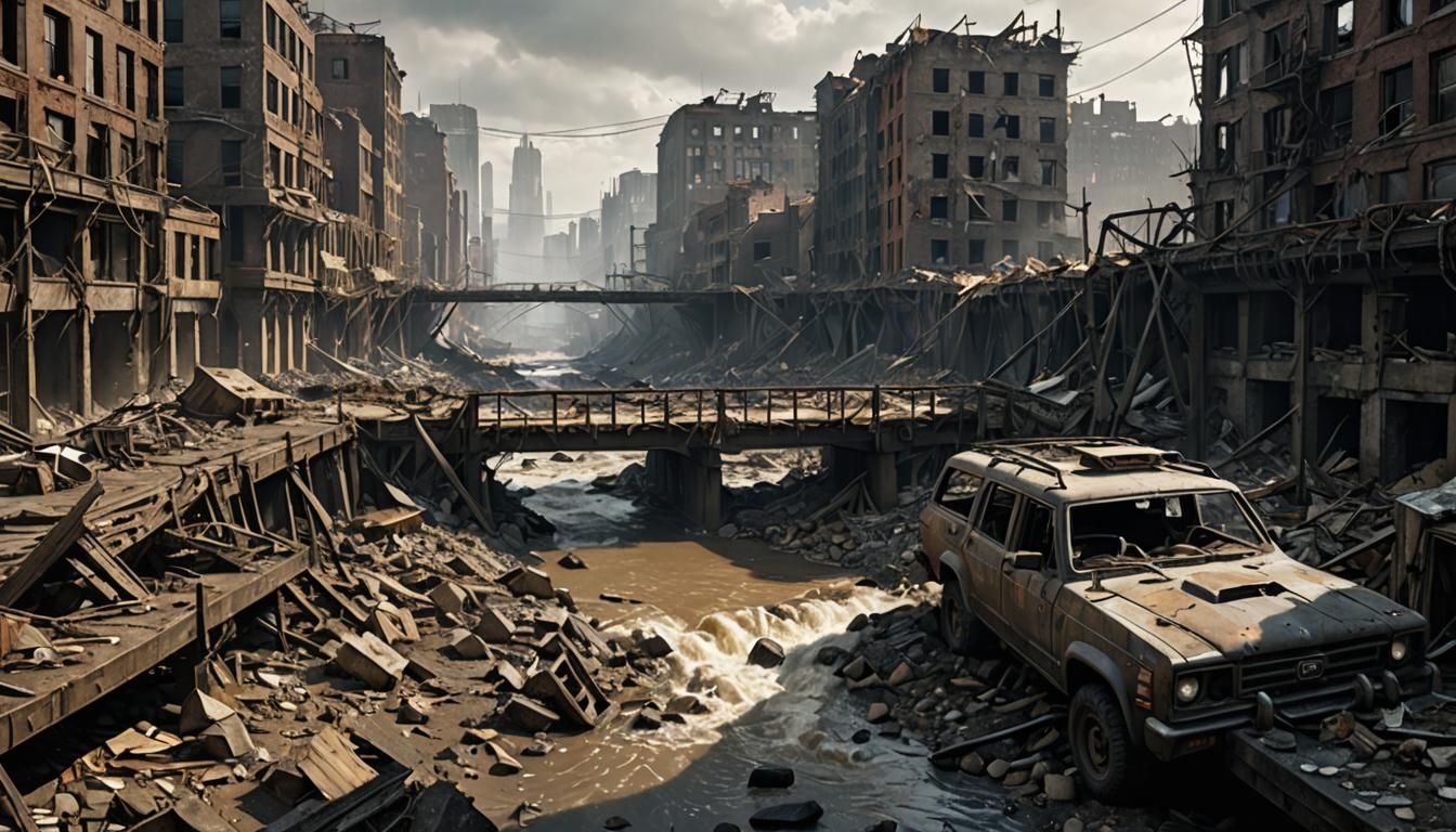 The post-apocalyptic world - AI Generated Artwork - NightCafe Creator