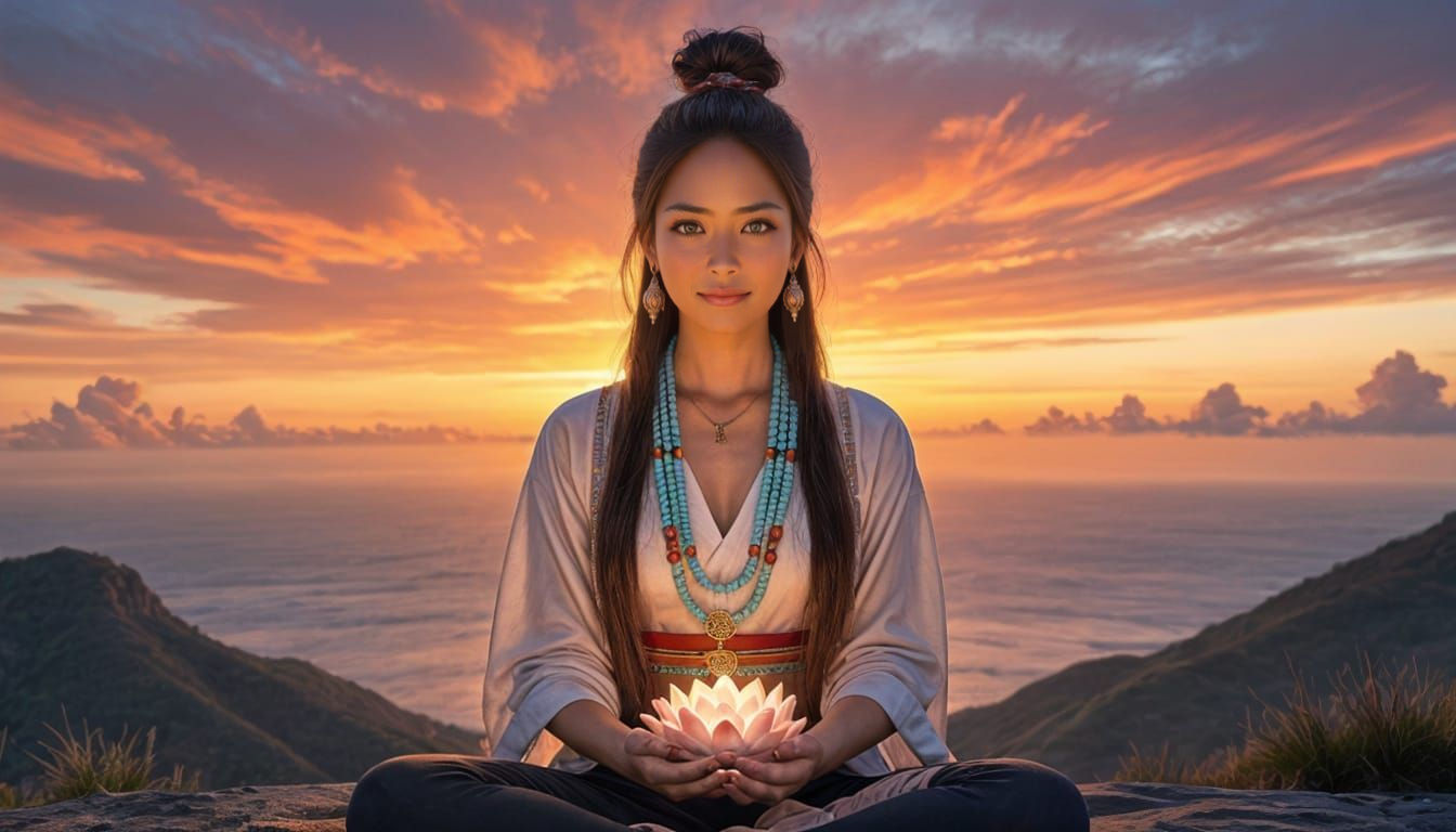 sunset meditation and offering - sunset meditation and offer...