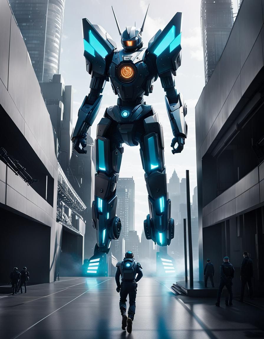 Mech & Pilot - AI Generated Artwork - NightCafe Creator