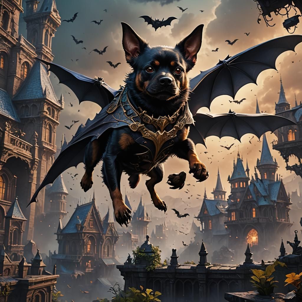 Bat dog - AI Generated Artwork - NightCafe Creator