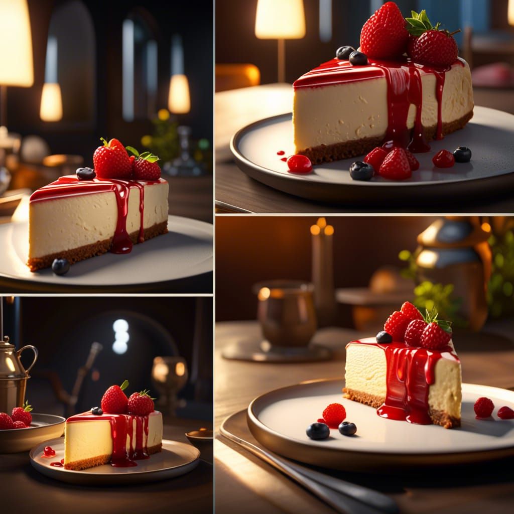 Juicy Cheesecake Delicious Eye Candy Hyperdetaileddynamic Lighting Volumetric Lighting