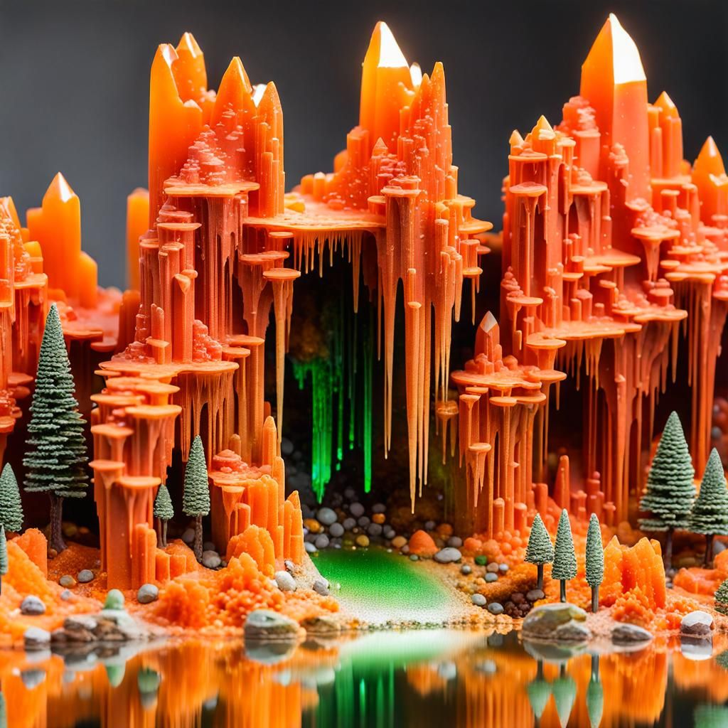 Arcanite crystal mountain and cave - AI Generated Artwork - NightCafe ...