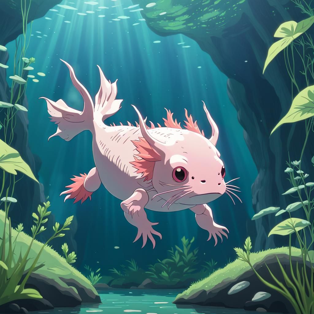 Weird Axolotl #2 - AI Generated Artwork - NightCafe Creator