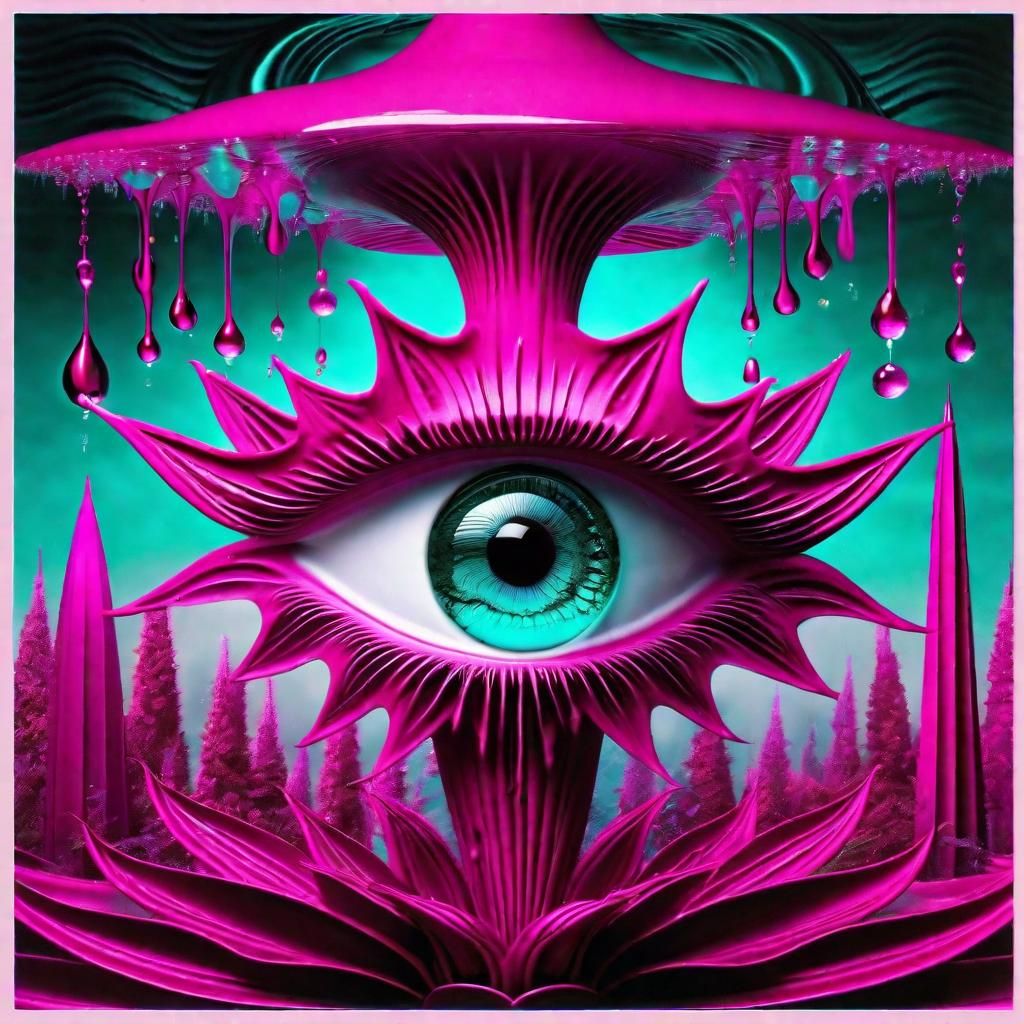Aqua & Magenta Eye 7 - AI Generated Artwork - NightCafe Creator
