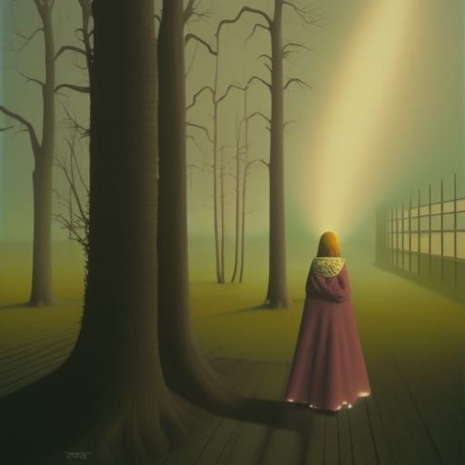 "woman fading into the background" by Tim White - AI Generated Artwork ...