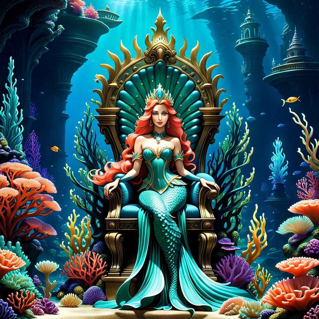 Mermaid queen by Per. - AI Generated Artwork - NightCafe Creator