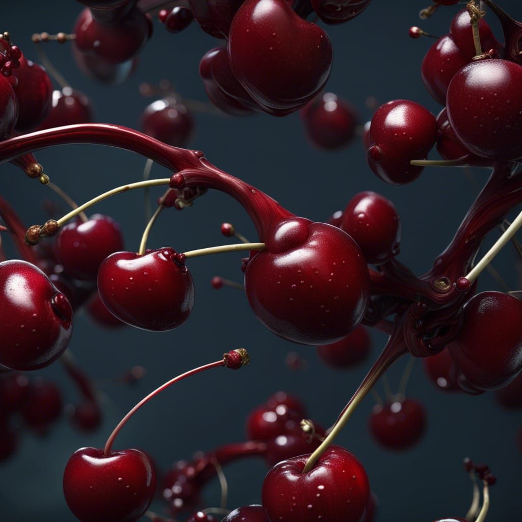 Cherry stems - AI Generated Artwork - NightCafe Creator
