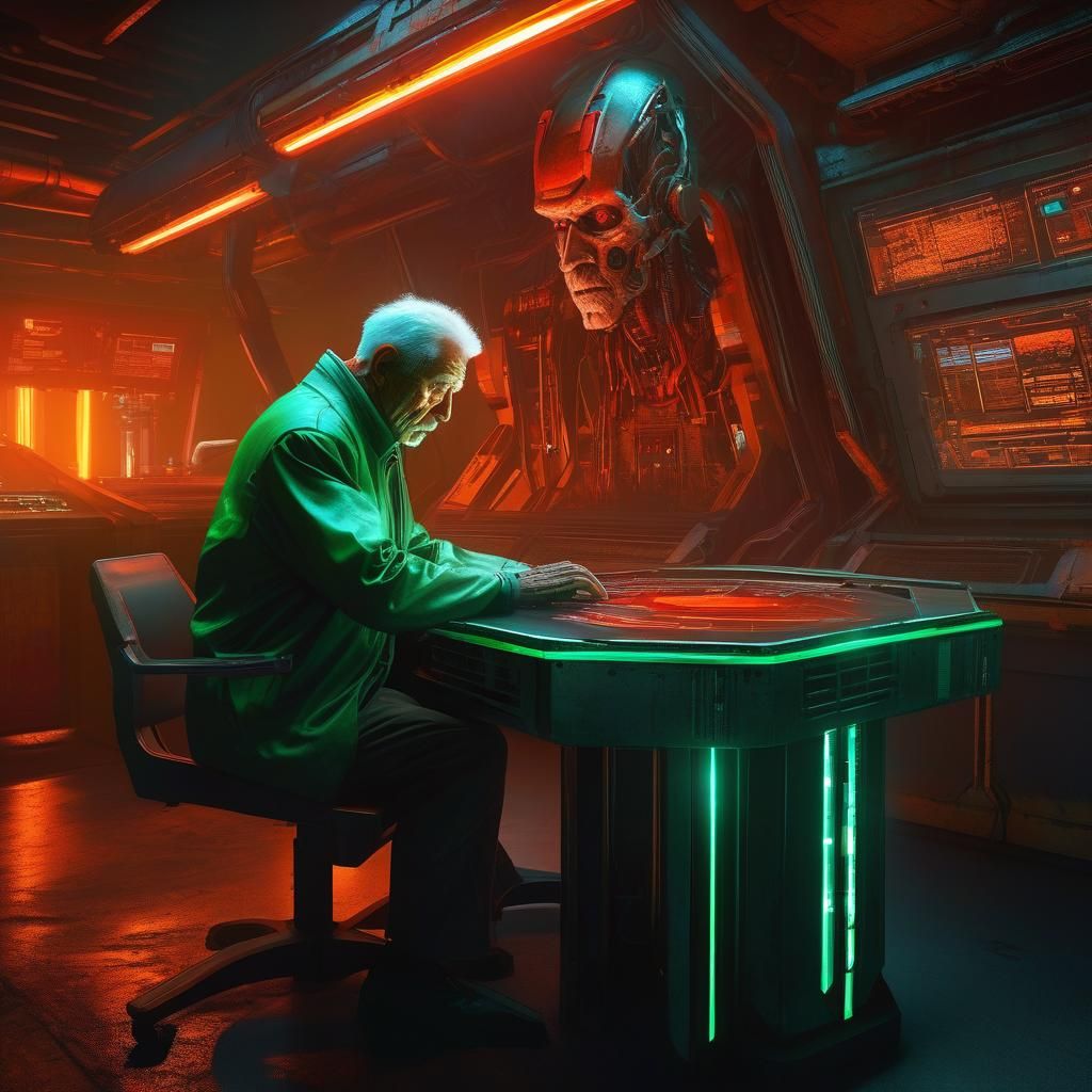 Humid techno-organic Dystopia, ambient occlusion, hyper-detailed ...