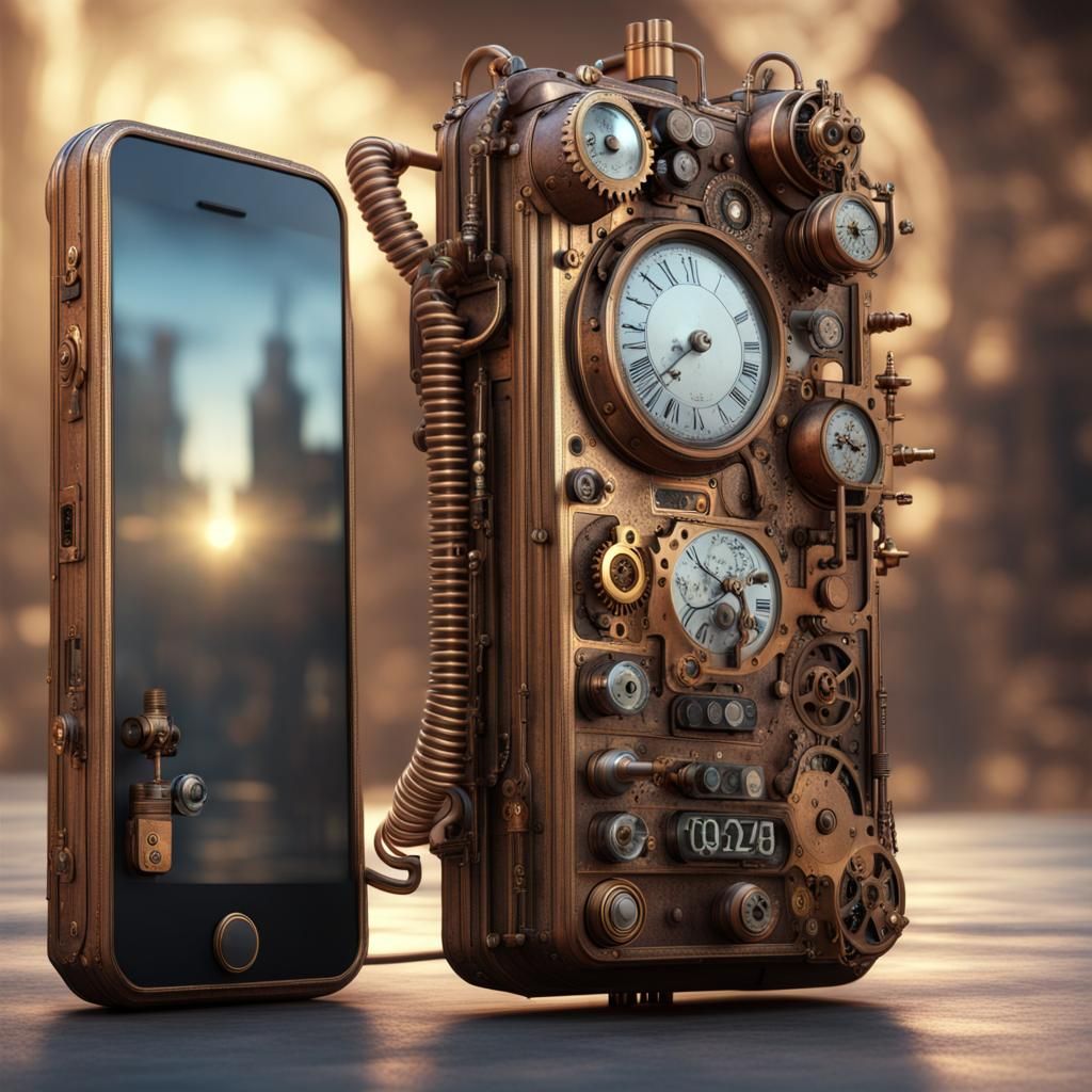 Steampunk mobile phone - Steampunk mobile phone
