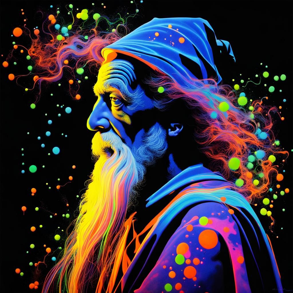 Black light wizard - AI Generated Artwork - NightCafe Creator