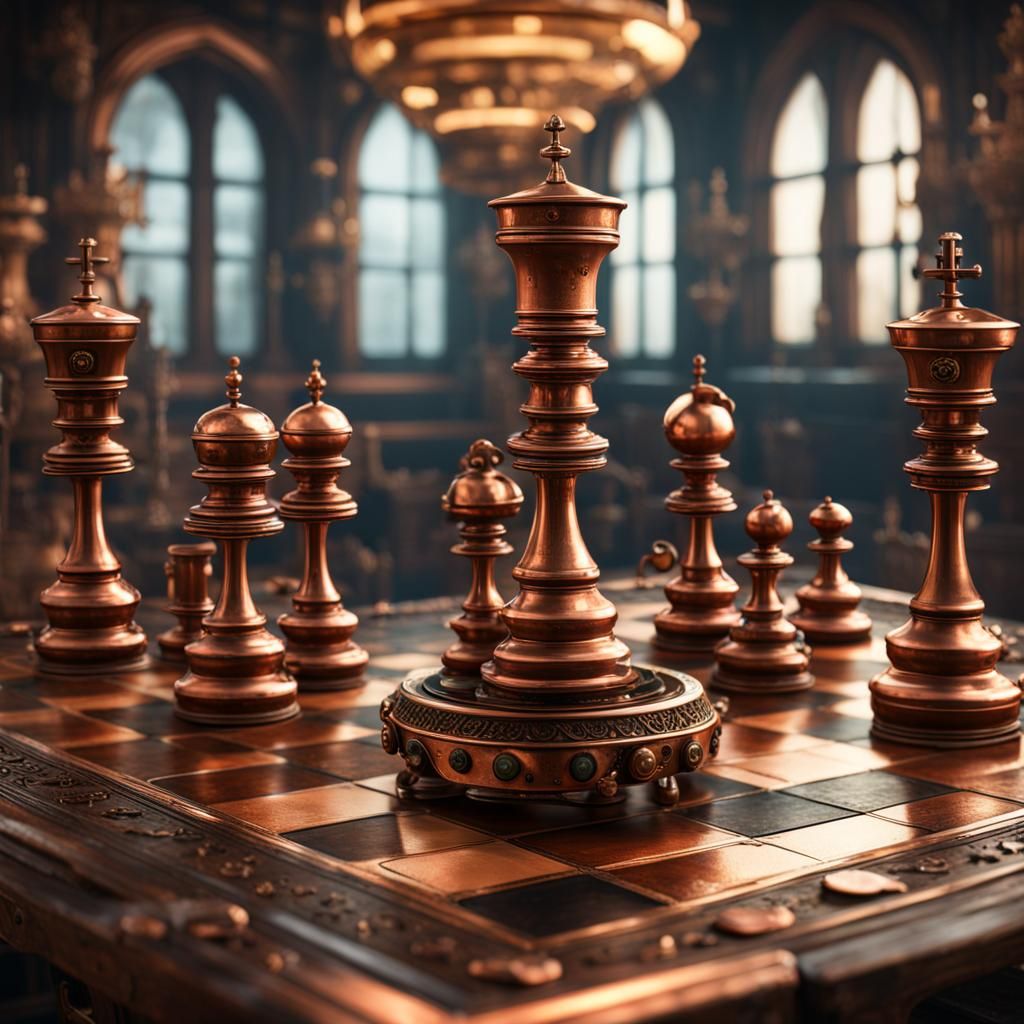 Steampunk Chess - AI Generated Artwork - NightCafe Creator
