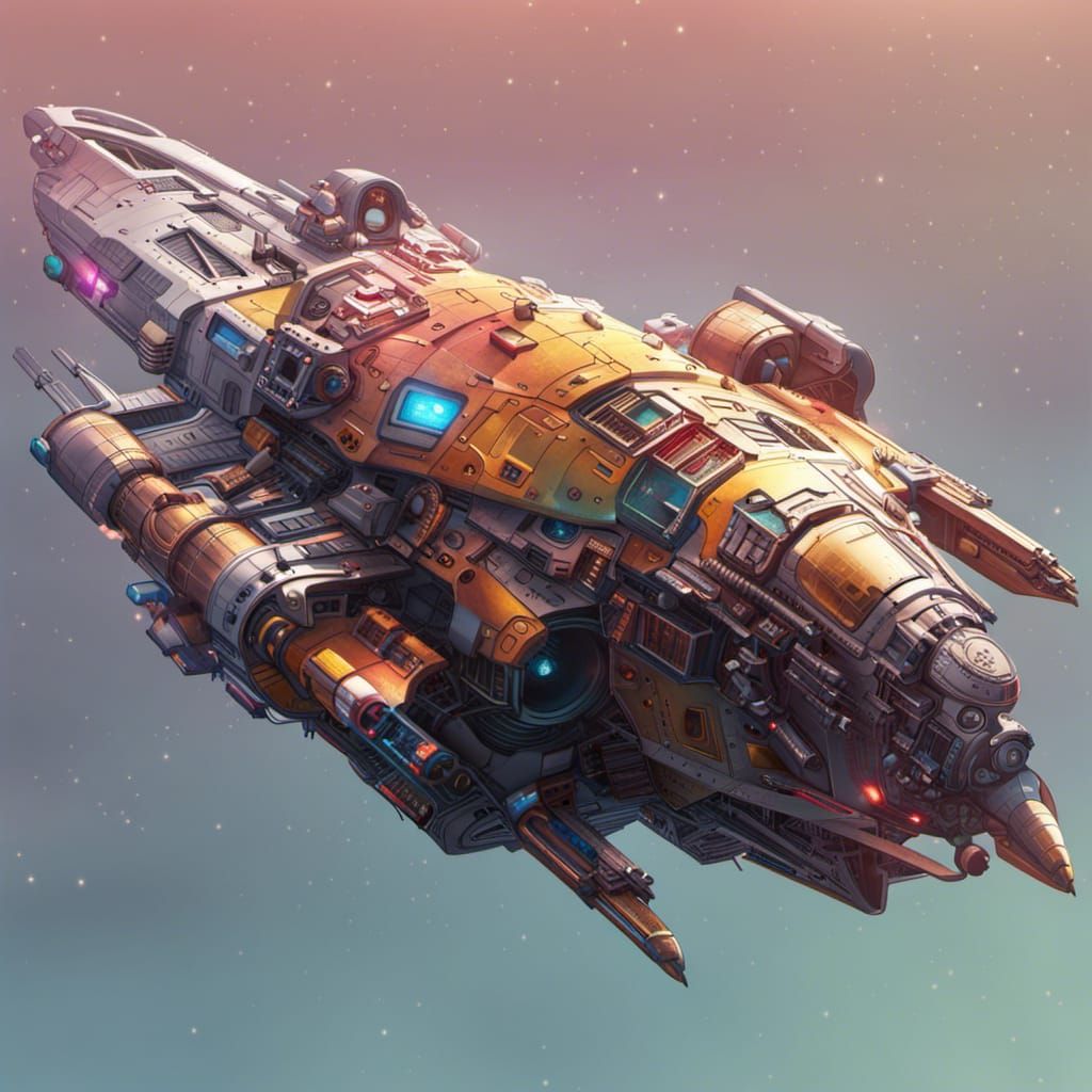 High Detail Spaceship - AI Generated Artwork - NightCafe Creator