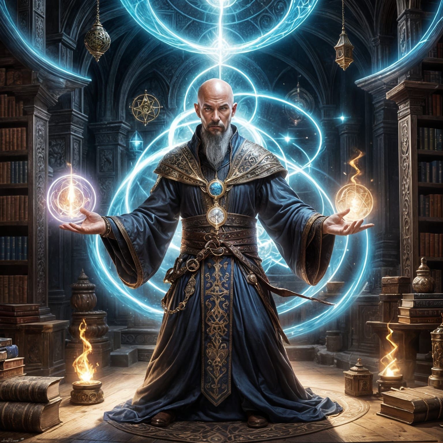 A Wizard in his Magical Lair - Ethereal Wizard Unleashes Pow...
