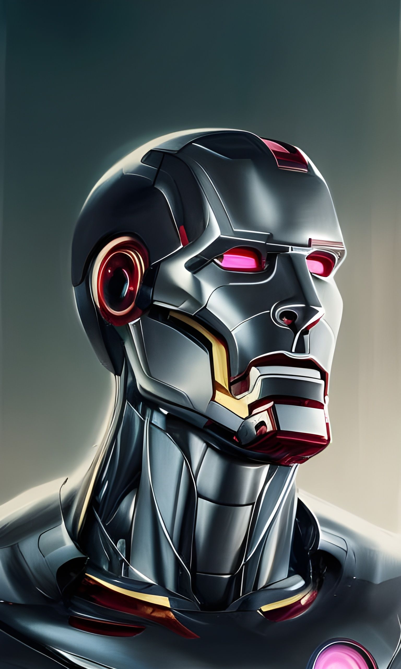 Ultron/ Iron man hybrid" - AI Generated Artwork - NightCafe Creator