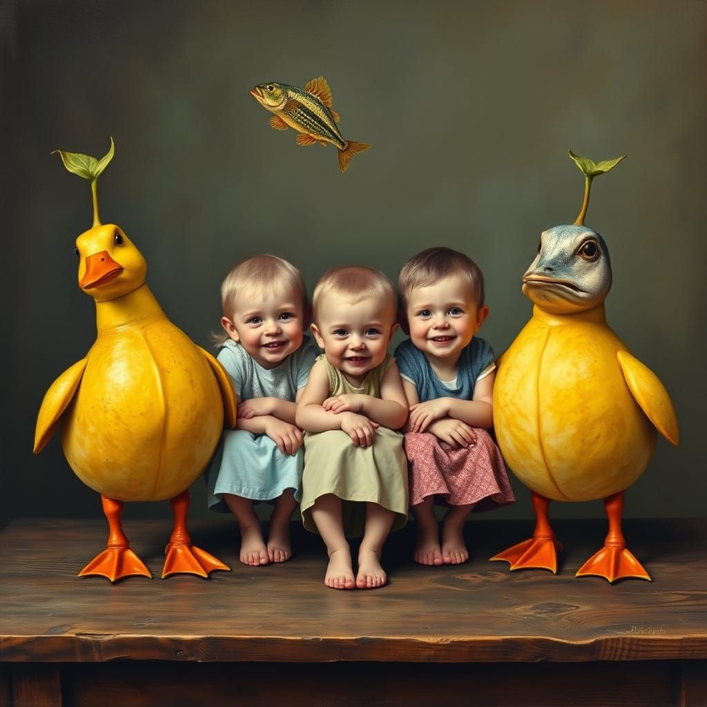 Surreal Van Gogh-Inspired Creatures Dance on Woode... - AI Art