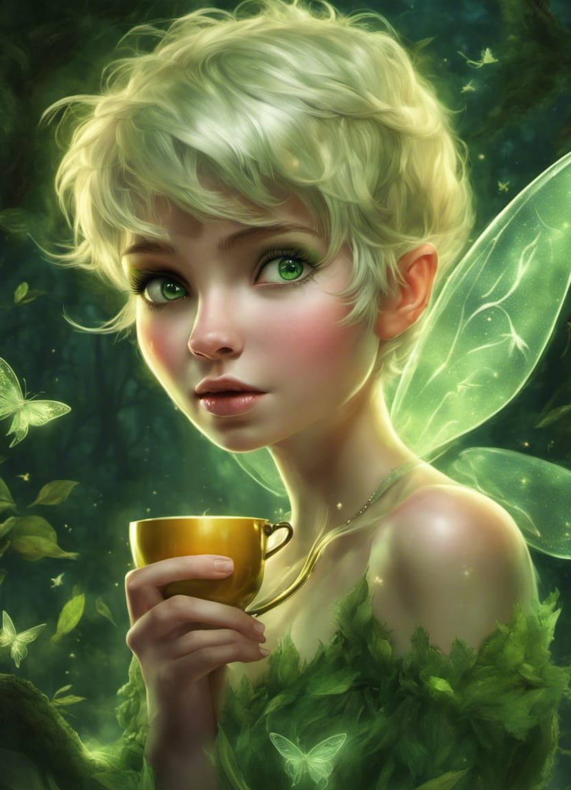 Tea with Tink - AI Generated Artwork - NightCafe Creator