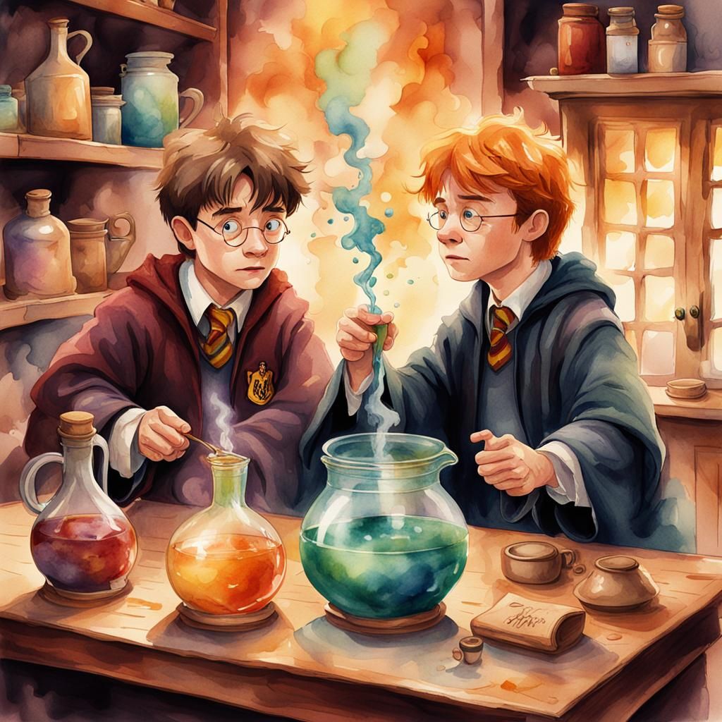 Harry Potter Confused Between Potion Pot and Best ... - AI Art