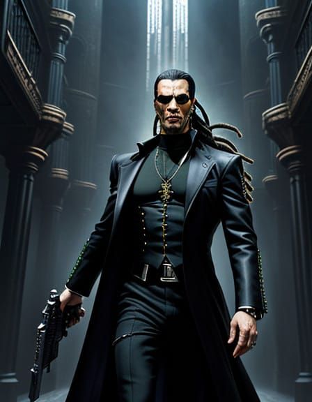 Matrix Reloaded, but Neo meets the Rastafarian instead of the Merovingian