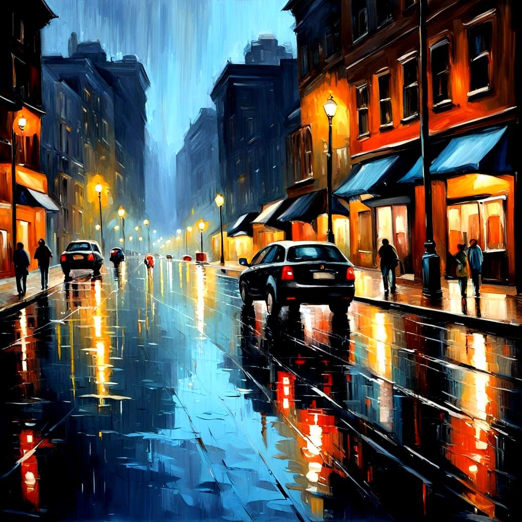 rain - Majestic Rainfall in a Digital Art Style