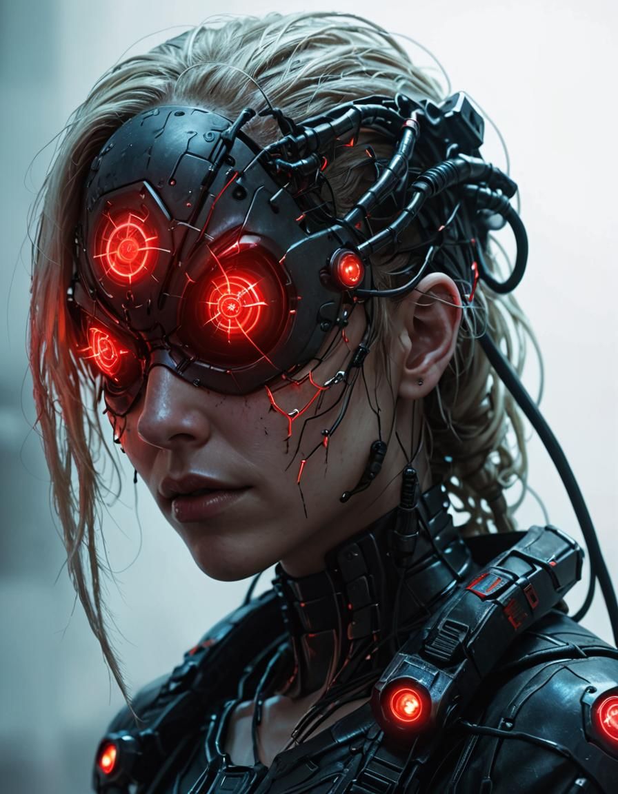 Cyberpunk Maelstrom Gang Member with Cybernetic En... - AI Art