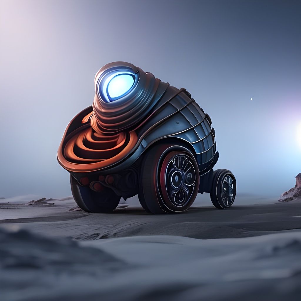 biomechanical snail car - AI Generated Artwork - NightCafe Creator