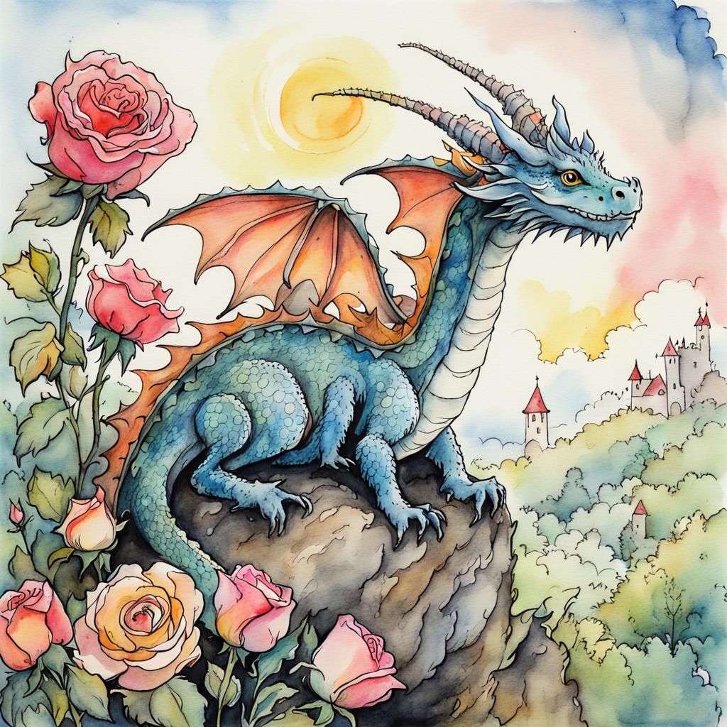 Quentin Blake style, Simple story book illustration highly detailed ...