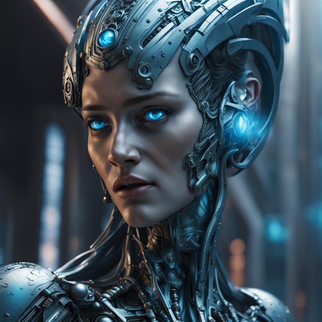 A female alien Cyborg - AI Generated Artwork - NightCafe Creator