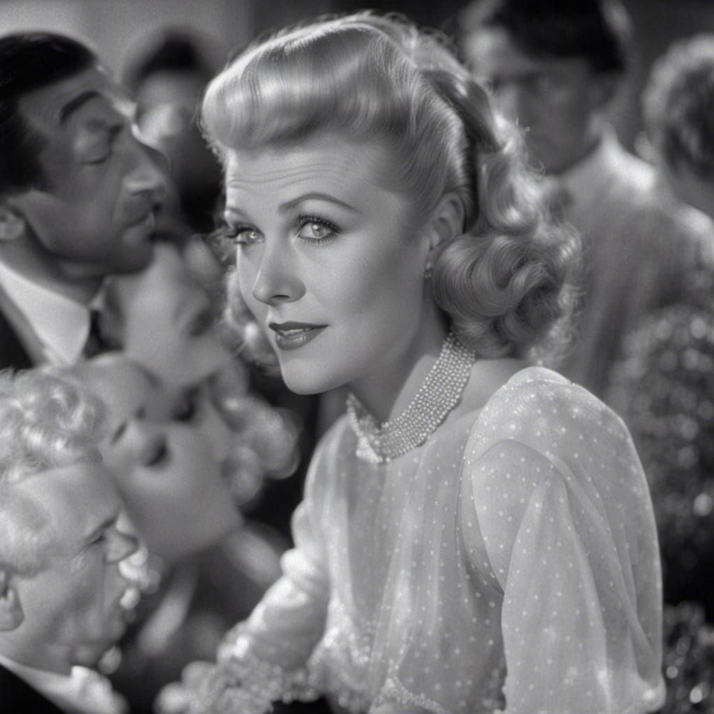 Ginger Rodgers in movie scene - AI Generated Artwork - NightCafe Creator