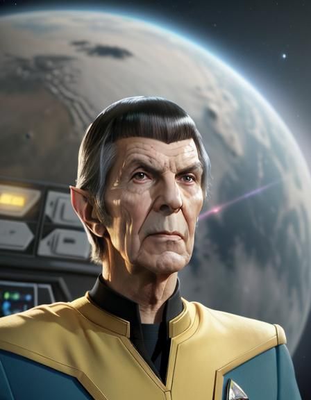 Insanely_detailed_screen capture of "Star Trek" séries. Leonard Nimoy ...