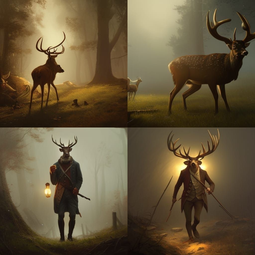 Revolutionary war British deer man - AI Generated Artwork - NightCafe ...