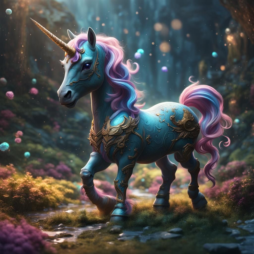 Baby Unicorn - AI Generated Artwork - NightCafe Creator