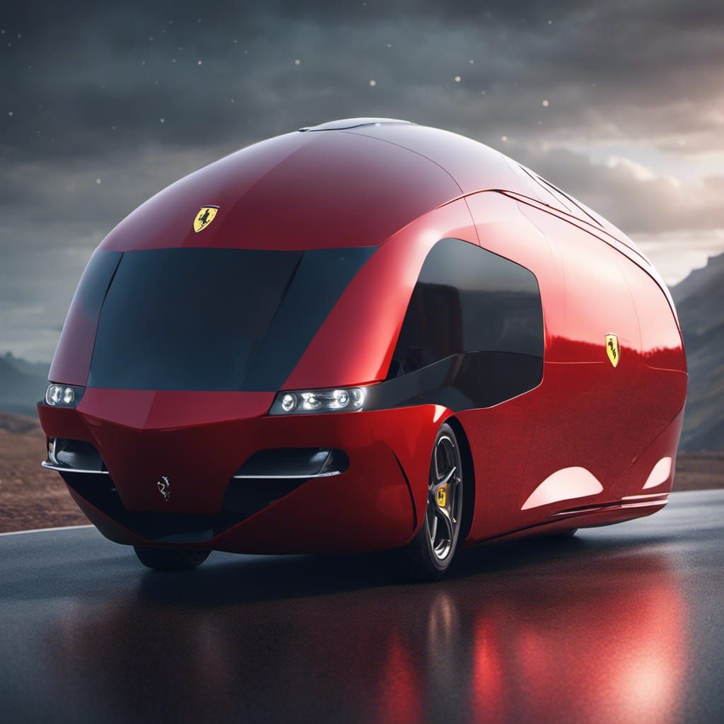Ferrari Camper Van - AI Generated Artwork - NightCafe Creator