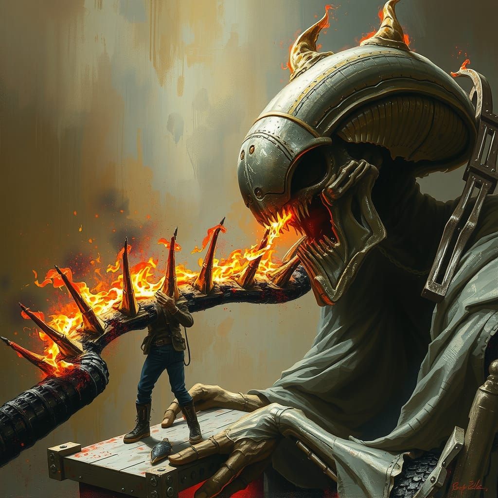 Alien Fire Line - AI Generated Artwork - NightCafe Creator