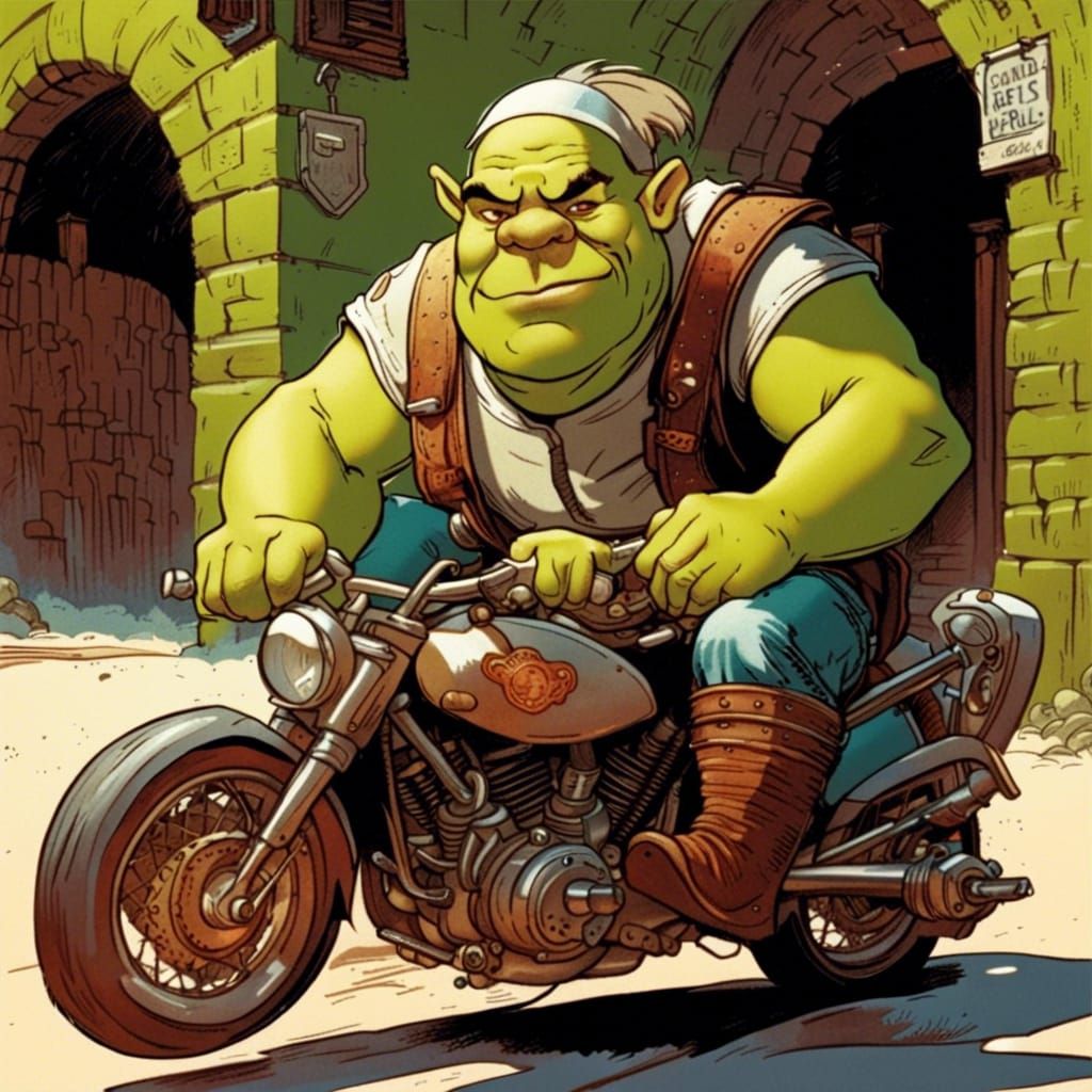 Motorized Shrek - AI Generated Artwork - NightCafe Creator