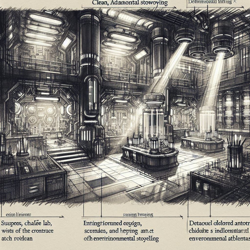Art by Capcom's concept artists, Resident Evil 2 Remake NEST lab sketch ...