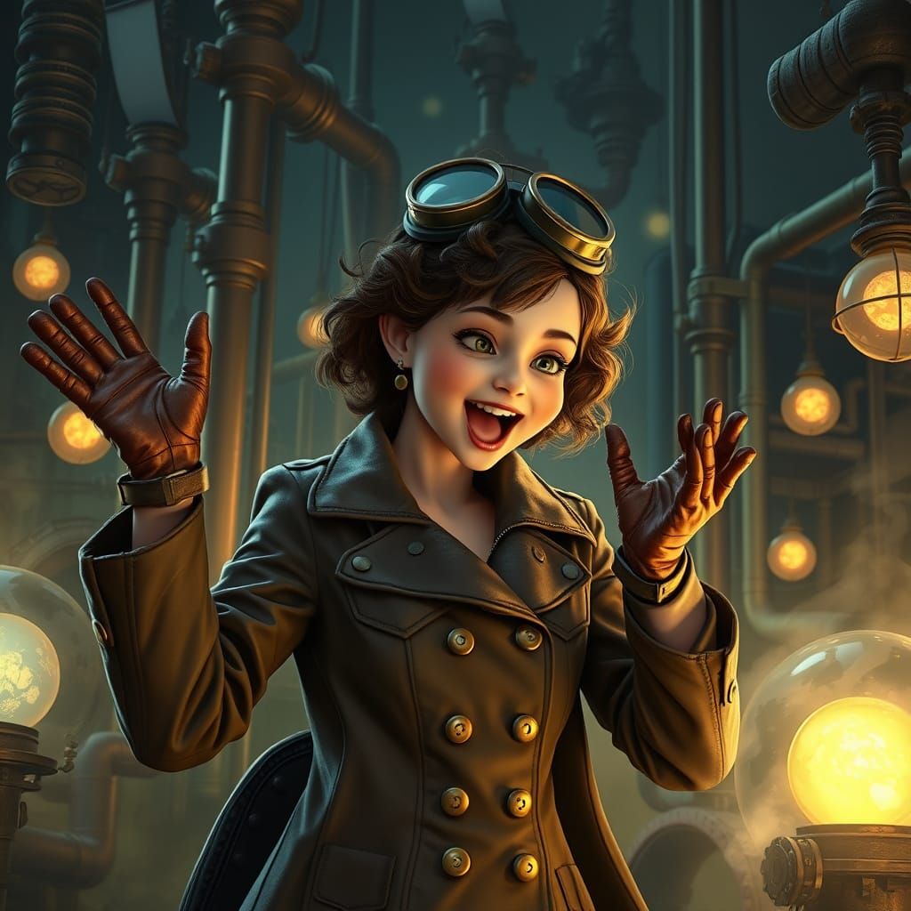 ' aetherpunk - Whimsical Aetherpunk Inventor Ignites Mysteri...