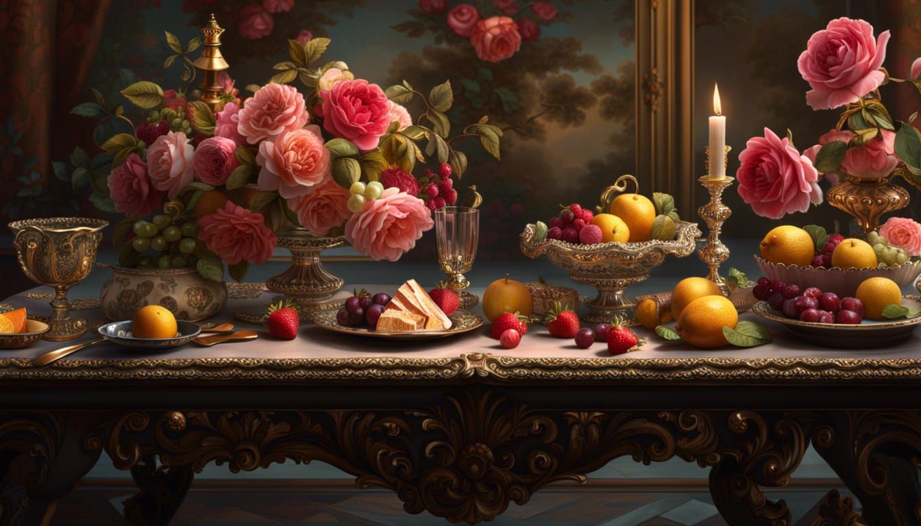 medieval breakfast - AI Generated Artwork - NightCafe Creator