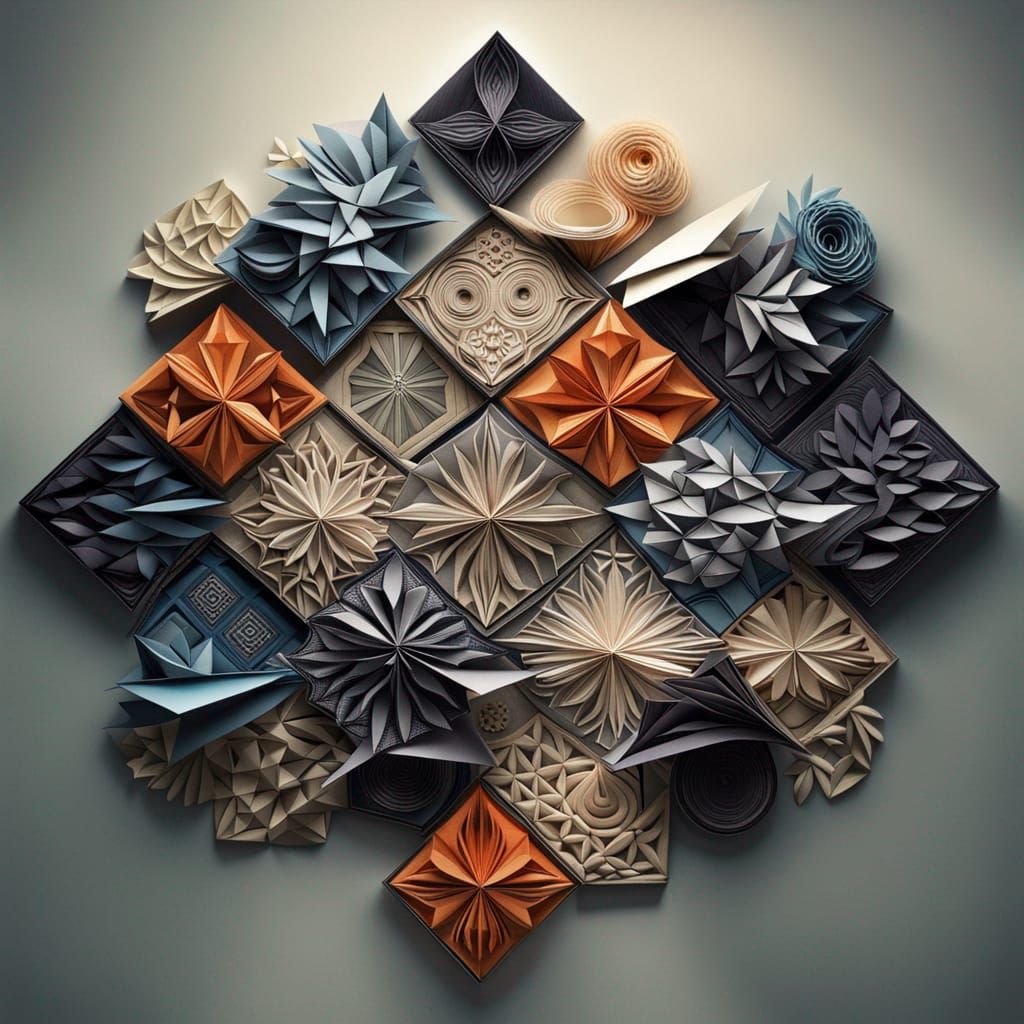 3D paper patchwork - AI Generated Artwork - NightCafe Creator
