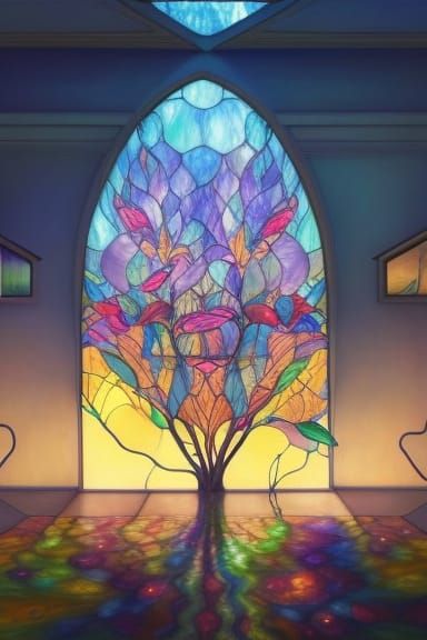 Stained Glass Window - AI Generated Artwork - NightCafe Creator